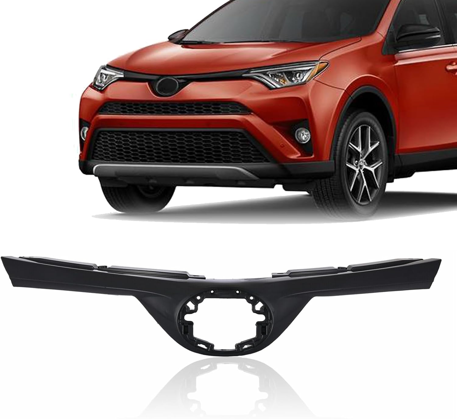 Amazon.com: KARPAL Front Bumper Upper Grille Black Grill Compatible ...