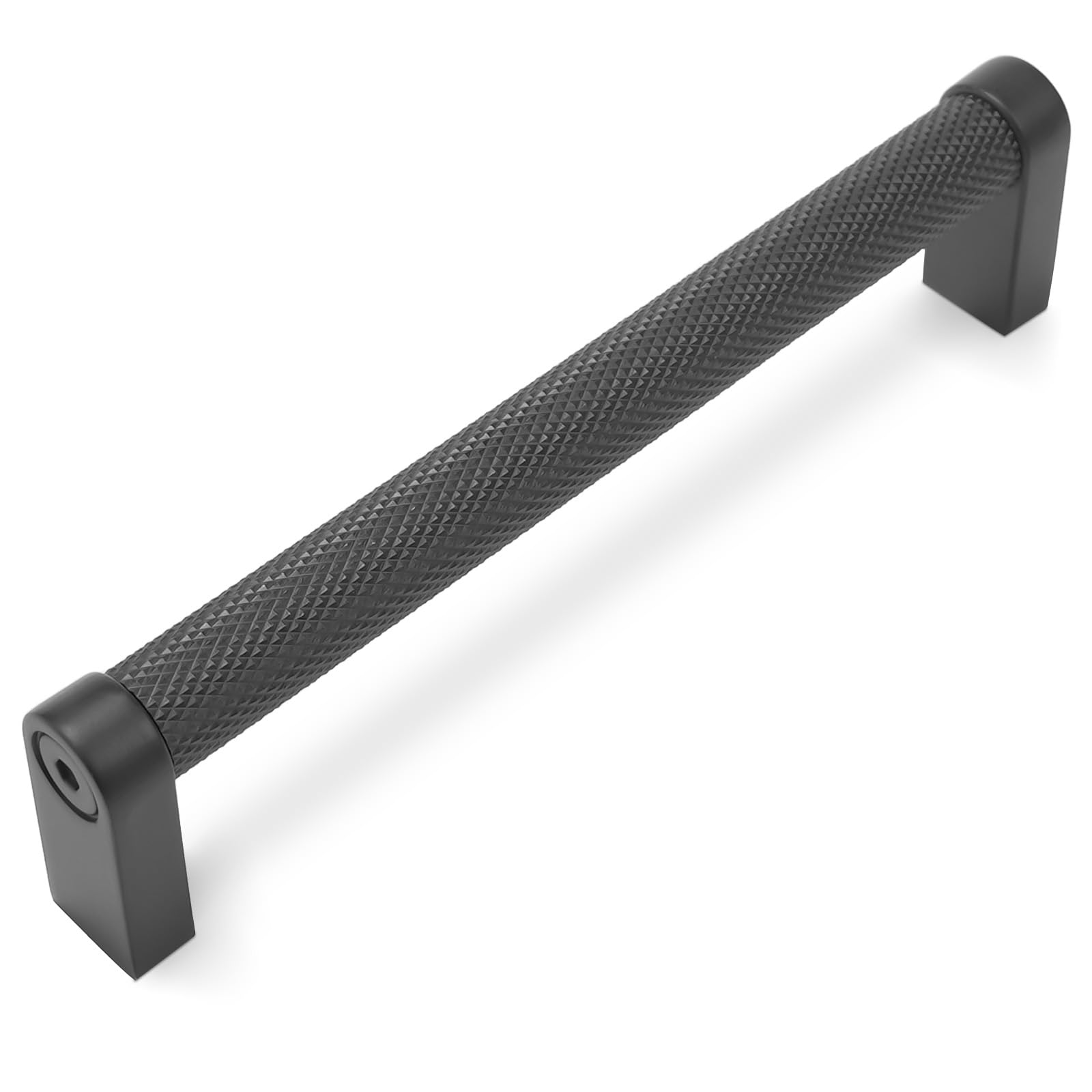 BUKOBYHE 10 Pack 5 Inch Matte Black Kitchen Cabinet Handles Knurled ...