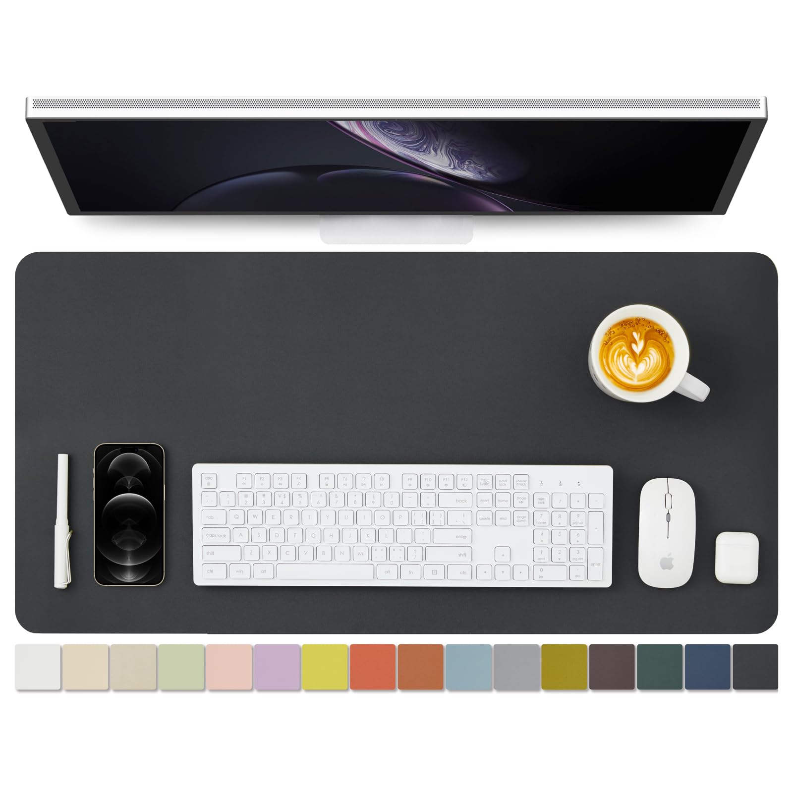 Amazon.com : Leather Desk Mat - Non-Slip PU Desk Pad for Office and ...