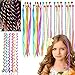 KEYRI 36 PCS Hair Extensions for Kids Clip in Coloured Hair Extensions ...