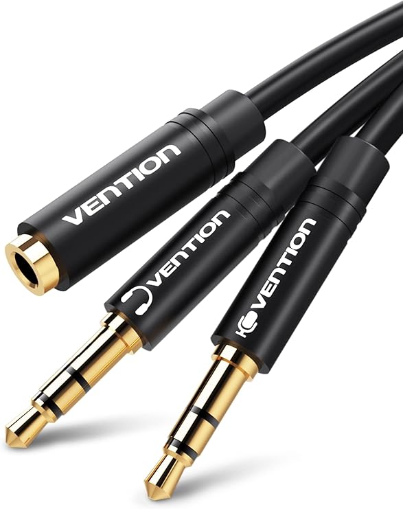 Amazon.com: VENTION 30cm 3.5mm Audio Splitter for Headphones, Speakers ...