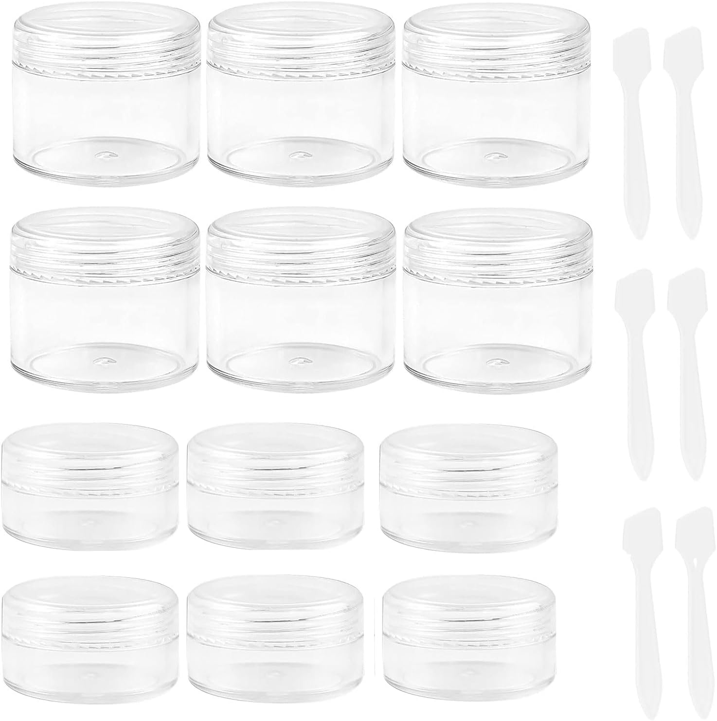 18Pcs Sample Pots - 10ml and 20ml Travel Bottles With Leakproof Lids ...