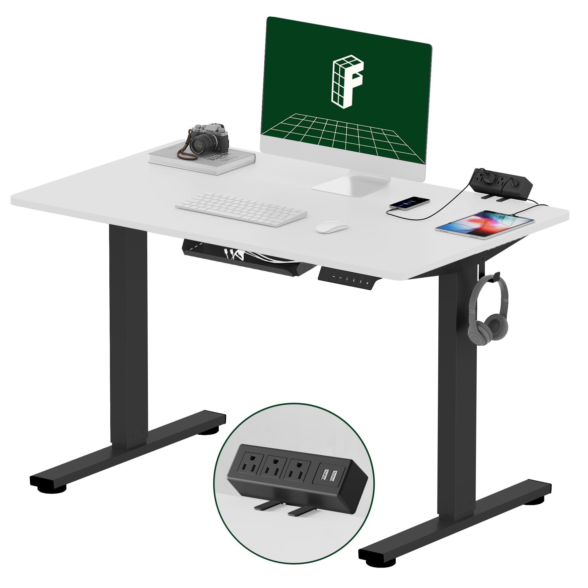 Amazon.com: FLEXISPOT EN2 Whole-Piece Standing Desk with Clamp Power ...