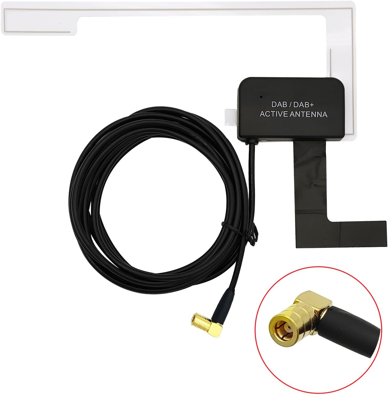 Road Angel RADAB1 DAB Car Aerial SMB Adapter, Right Angle DAB Digtial ...