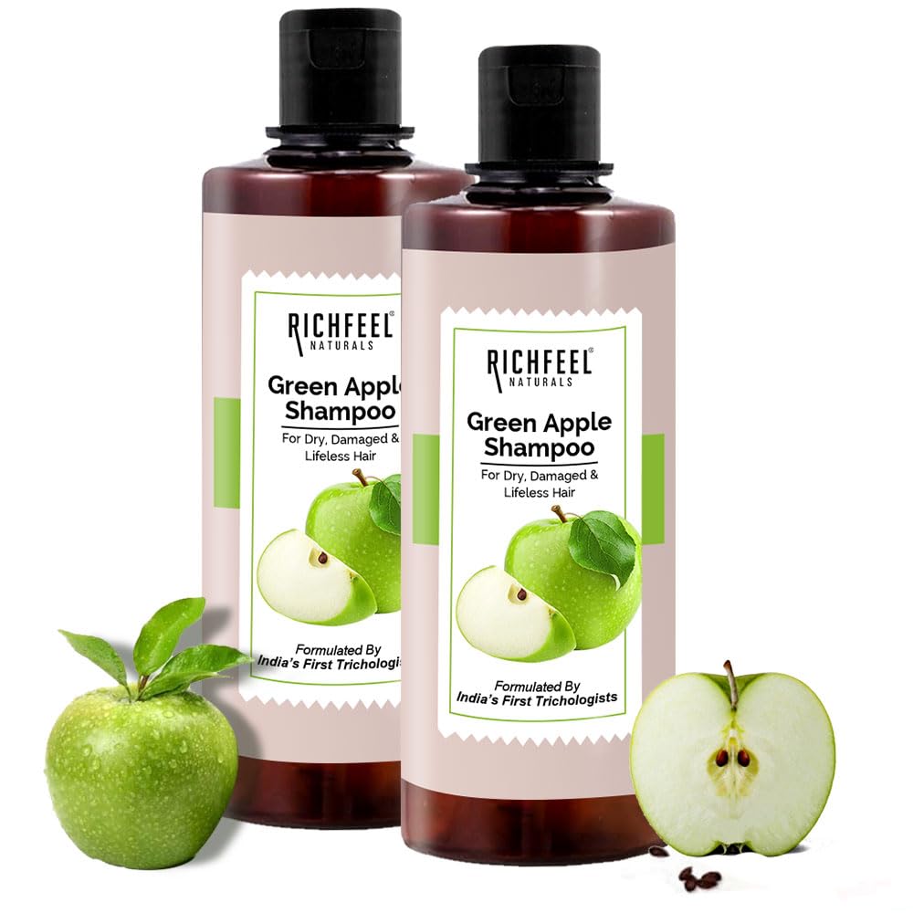 Buy Richfeel Green Apple Shampoo For Dry & Damaged Hair | Anti Dandruff ...