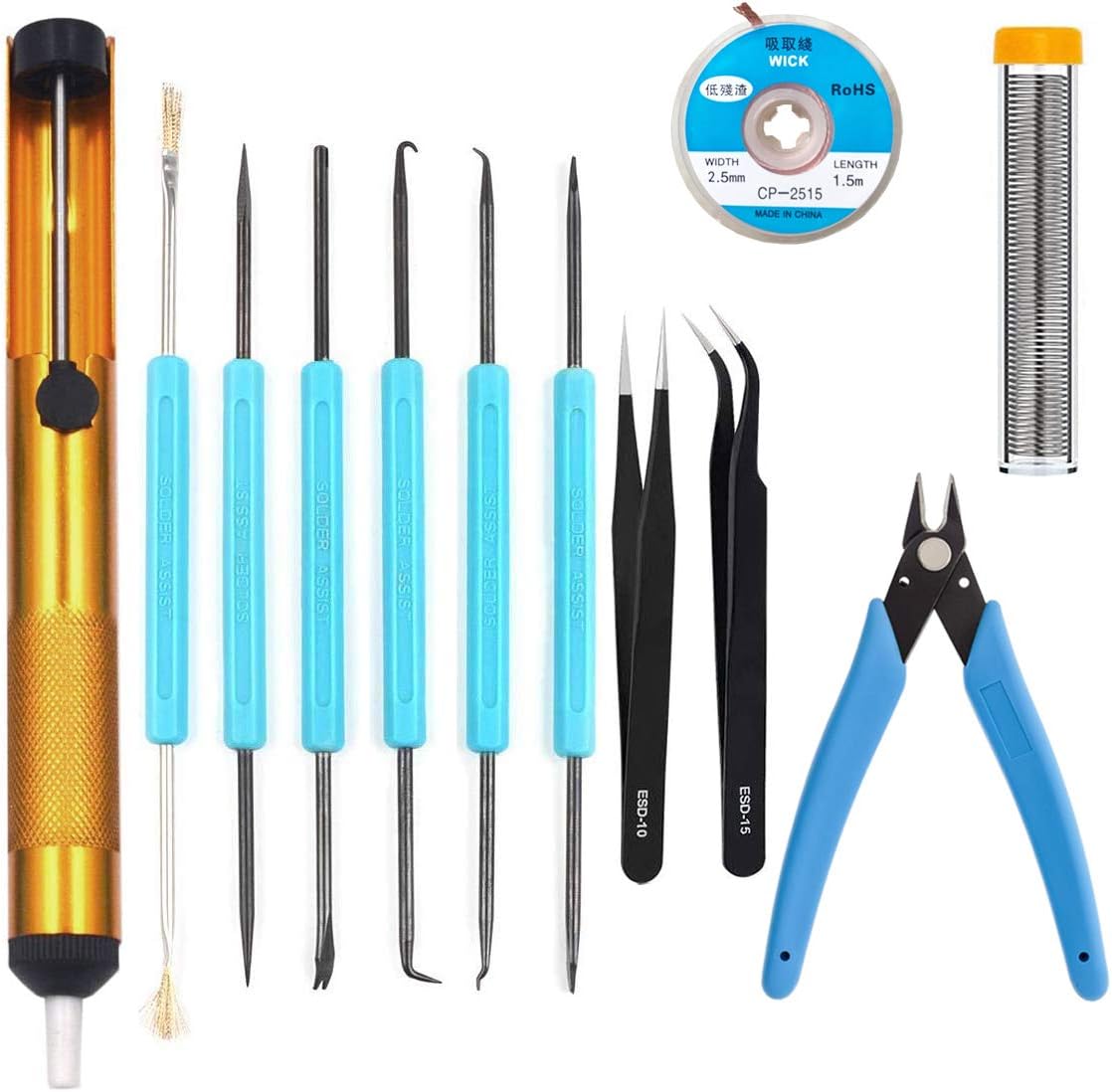 Professional welding tools and desoldering tool sets (12 pieces ...