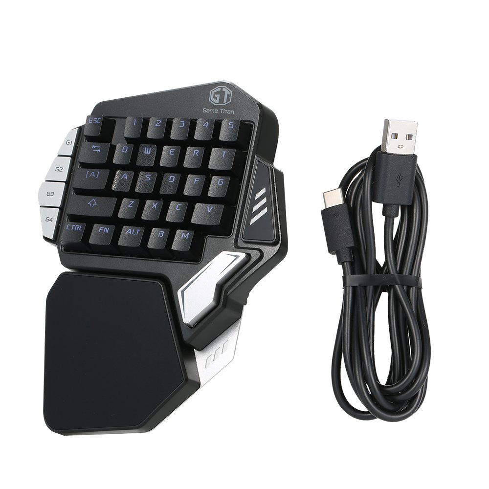 Buy Docooler Gaming Keyboard One Single Hand Game Keyboard RGB LED ...