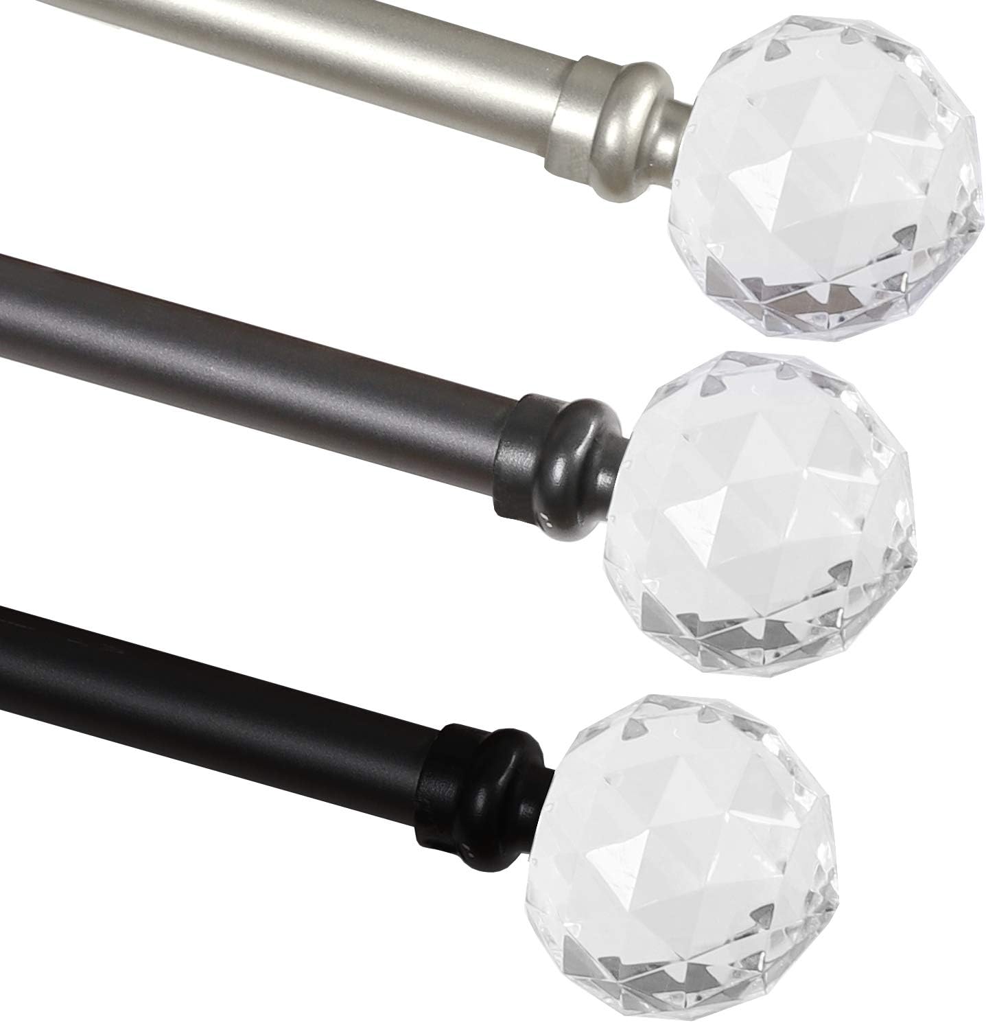 Amazon.com: Interior Living 48-84 in. Adjustable Petite Round Sash Rod ...