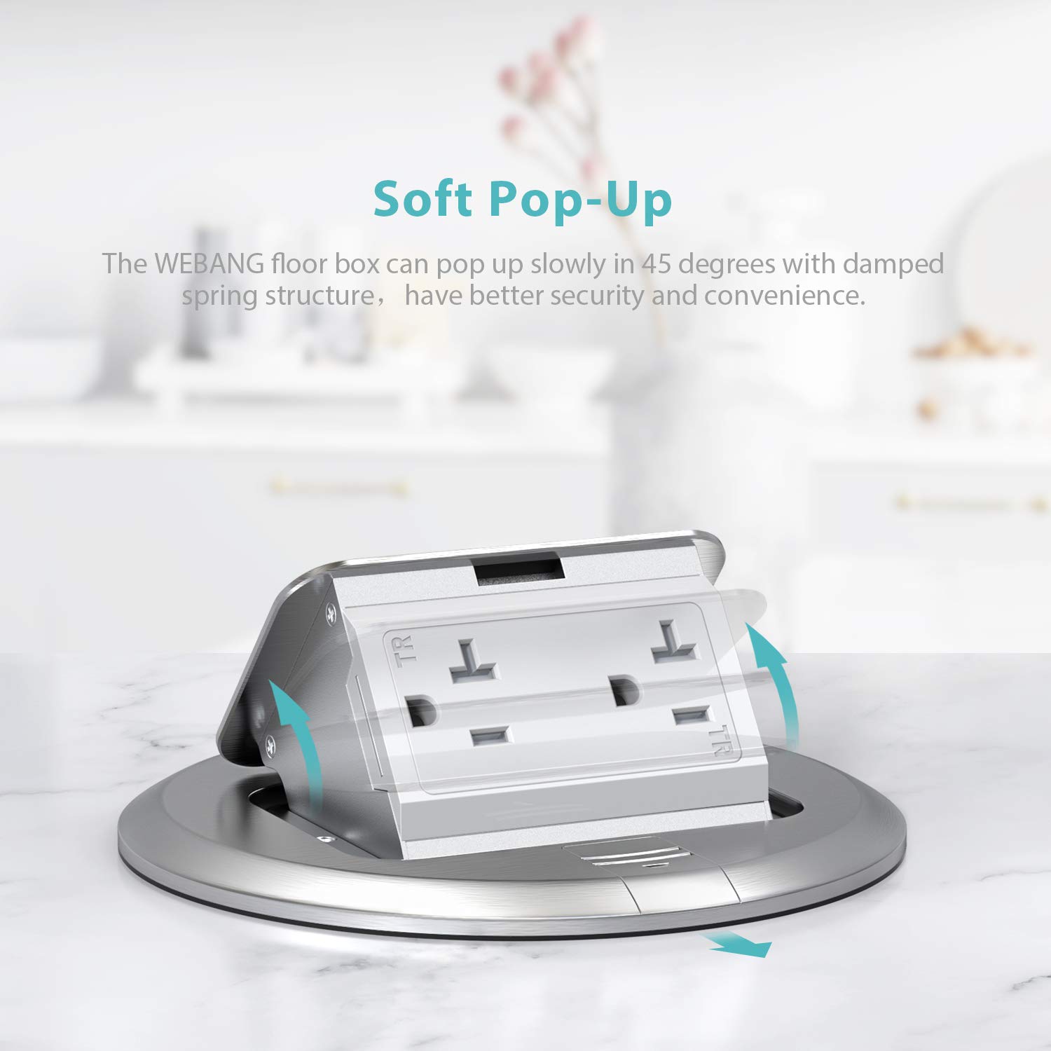 Snapklik.com : WEBANG Round Pop Up Floor Outlet Box