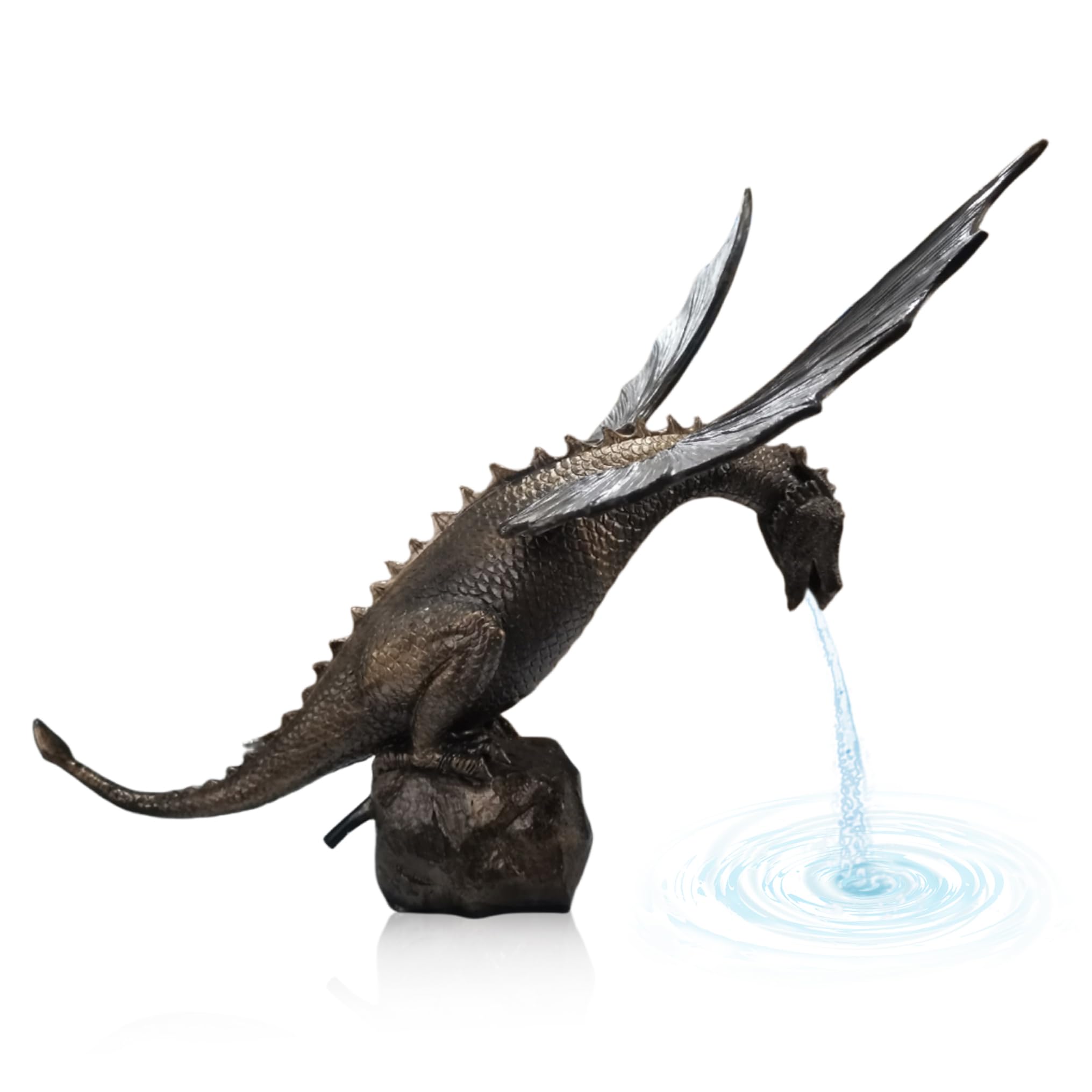 Amazon.com: KUYYFDS Patio Fountains 29cm Ancient Dragon Water Fall ...