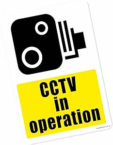 Amazon.com: 1 x Sticker CCTV in Operation Warning Sign Caution Notice ...