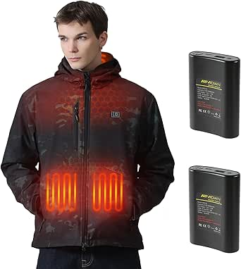 Amazon.com: MIDIAN Heated Jacket with Battery Pack (Camo, XL) + 12V ...