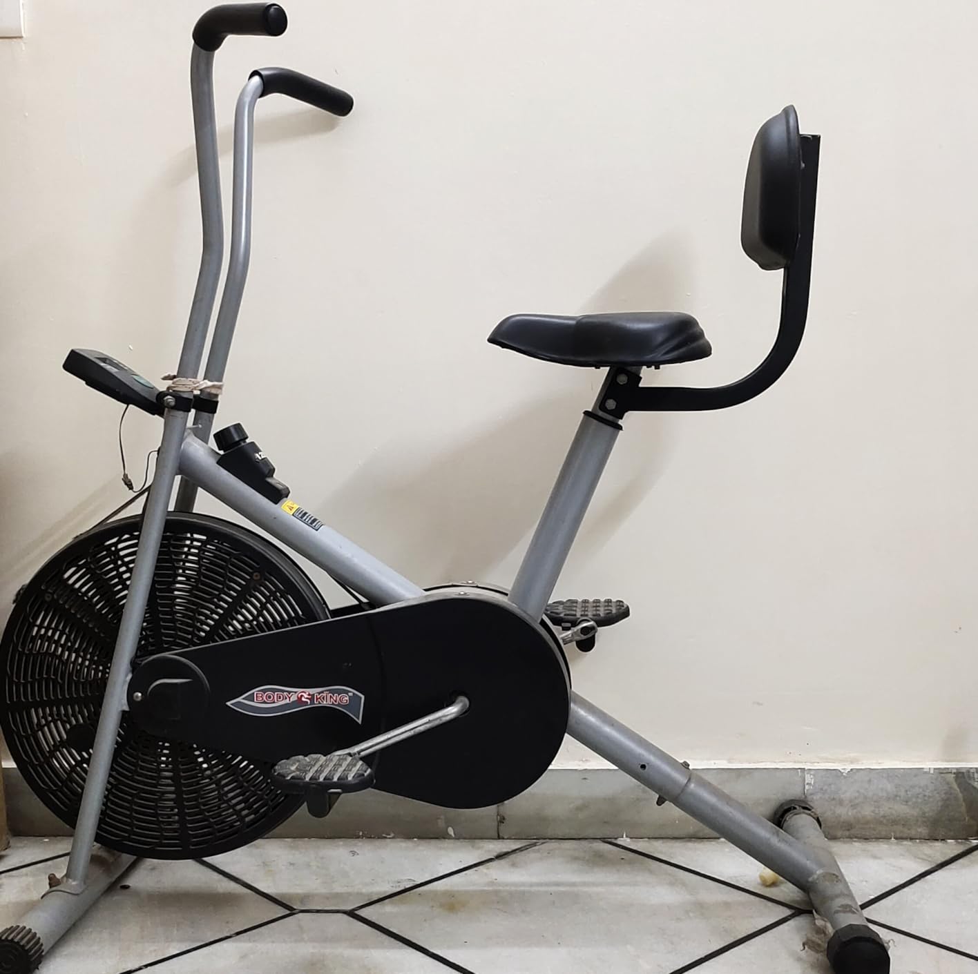 Healthex Exercise Cycle Air Bike Fitness Equipment with Back Support ...