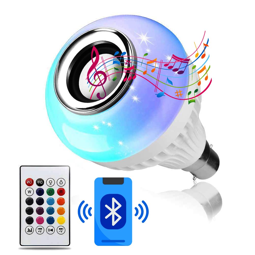 FIRSTLIKE® Wireless Bluetooth Colorful LED Music Bulb Lamp Built-in ...