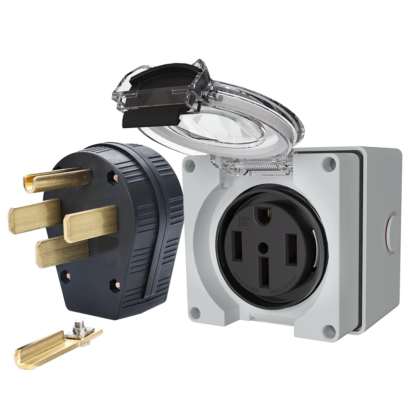 14-50R Power Outlet Box +14-30/50P Plug. - Amazon.com