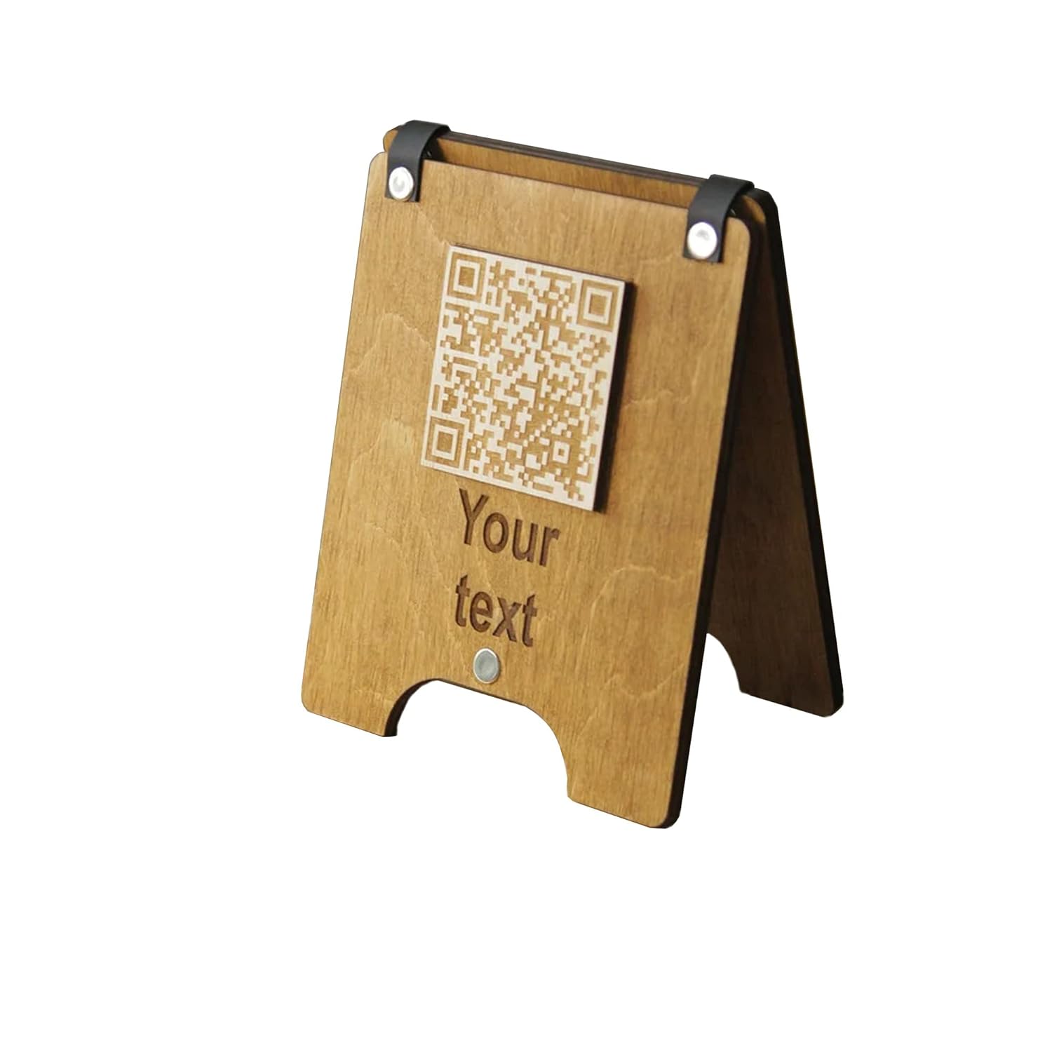 Amazon.com: QR code menu, QR code menu sign, Wooden qr cod sign (nut ...