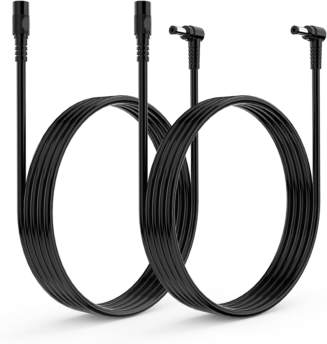 Amazon.com: Fancasee 2 Pack 5.5mm x 2.1mm DC Power Extension Cable 90 ...