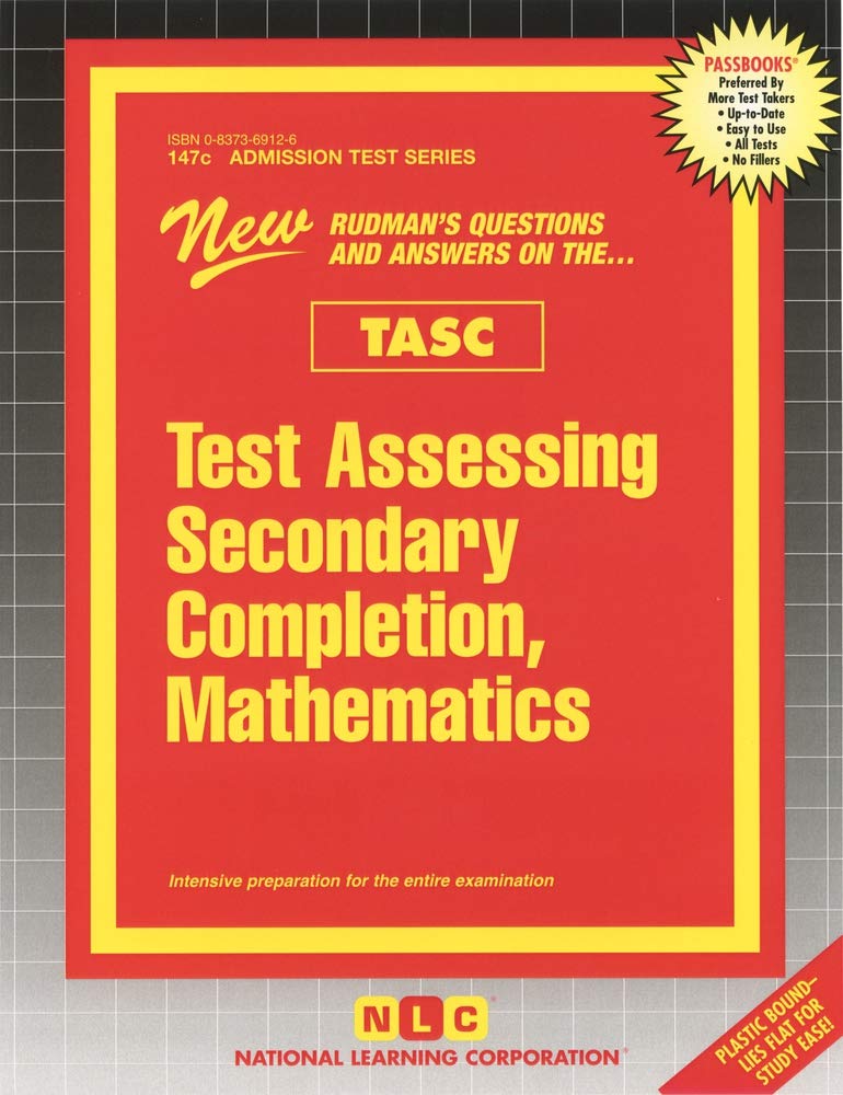 Test Assessing Secondary Completion (Tasc), Mathematics: Buy Online at ...