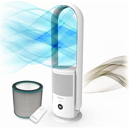 Amazon.com: ULTTY Bladeless Tower Fan and Air Purifier in one, True ...