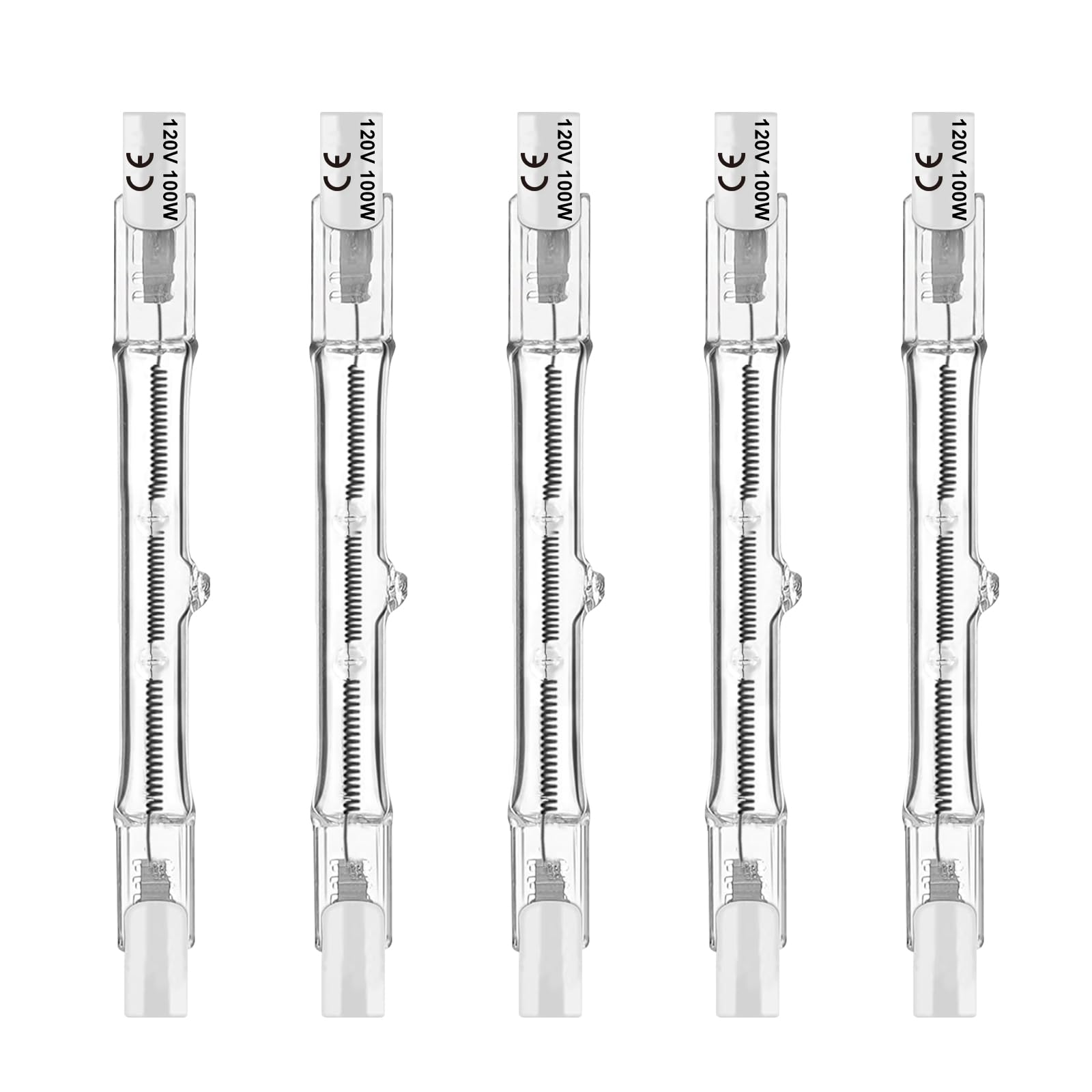 Snapklik.com : R7S Halogen Light Bulbs 100W 120V, J78mm Type T3 Bulbs ...