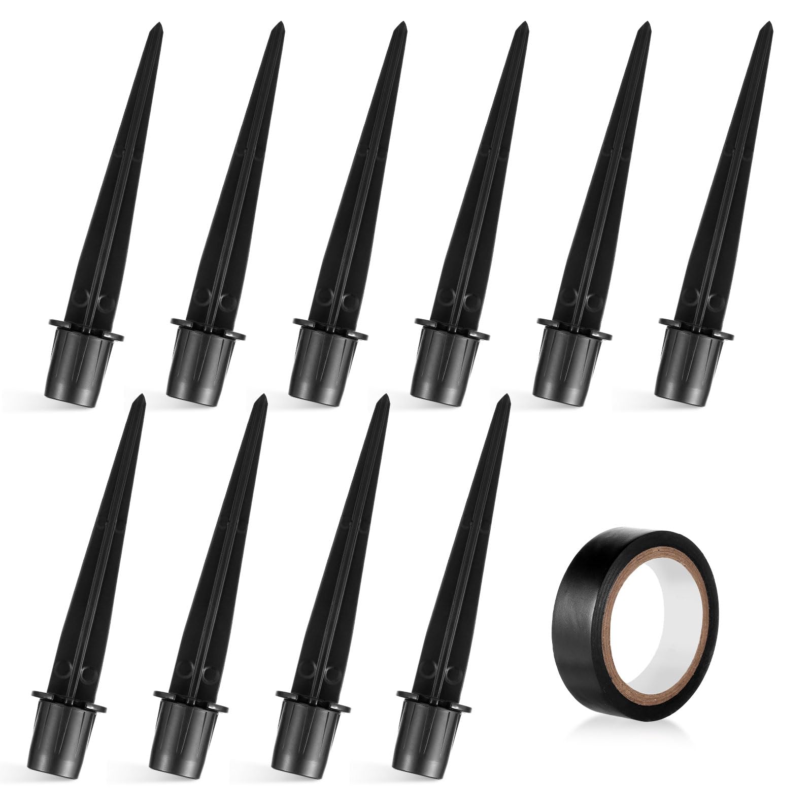 lasuroa 10pcs Solar Lights Spikes, 5.31x0.78in Metal Solar Light ...