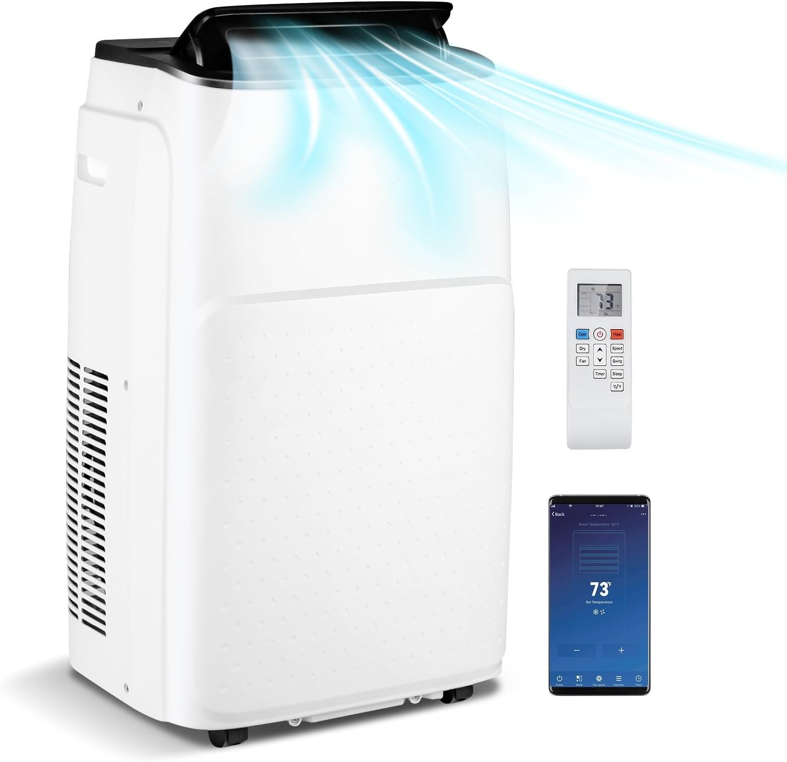 KOTEK Portable Air Conditioner with Heat, up to 600 Sq.Ft, Work with ...