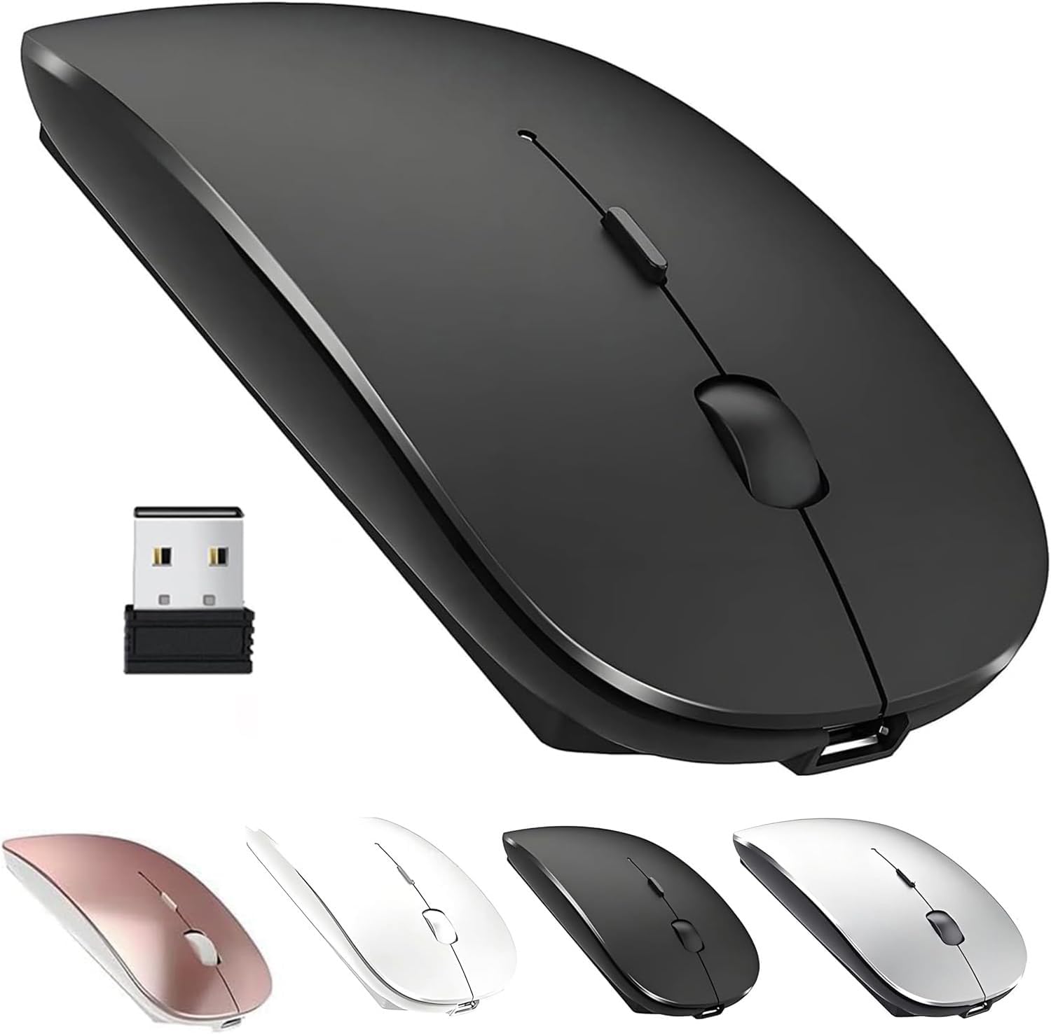 Amazon.com: ZERU Bluetooth Mouse,Rechargeable Wireless Mouse for ...