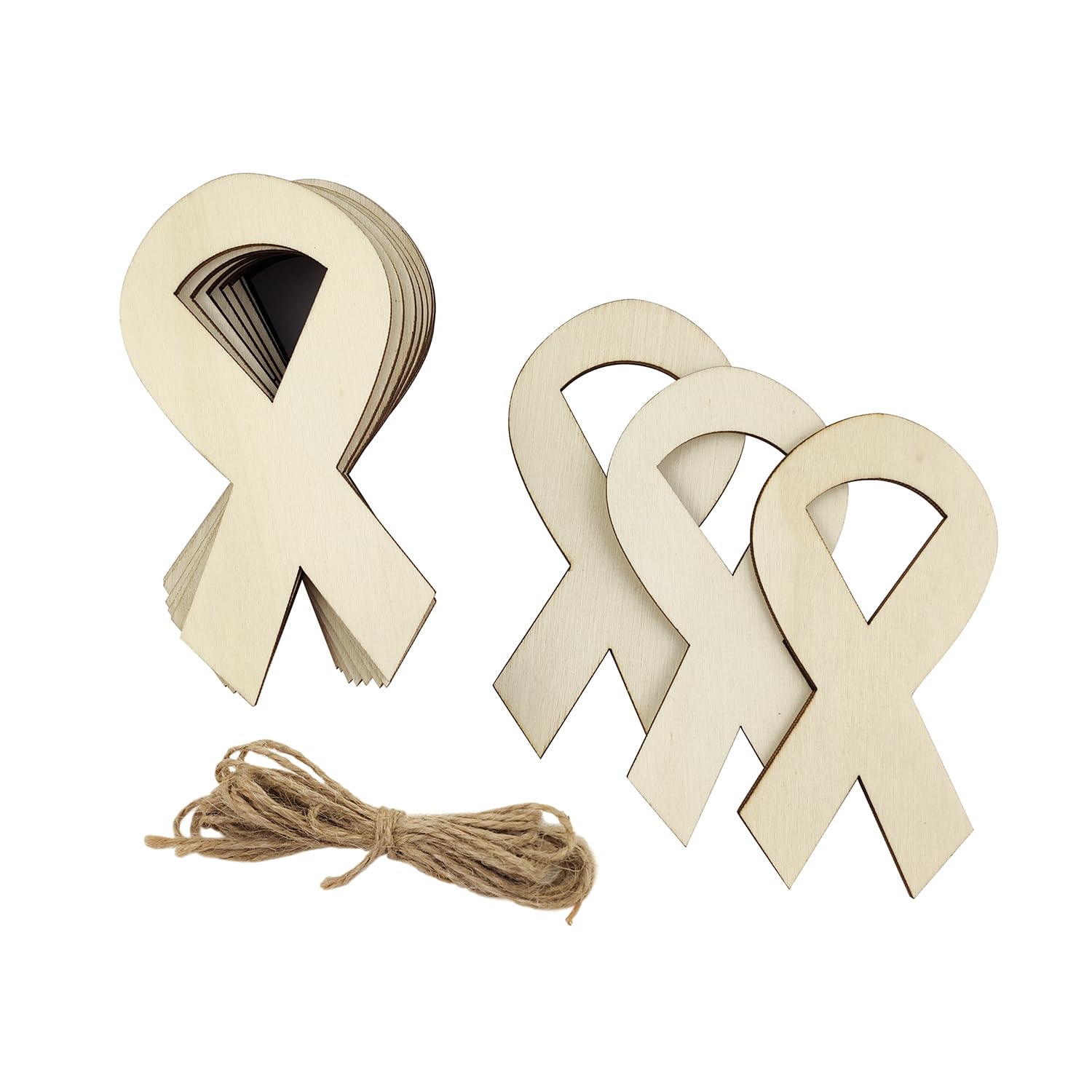Amazon.com: 30 Pack 4 Inch Wood Ribbon Cutouts Cross Tie Crafts ...