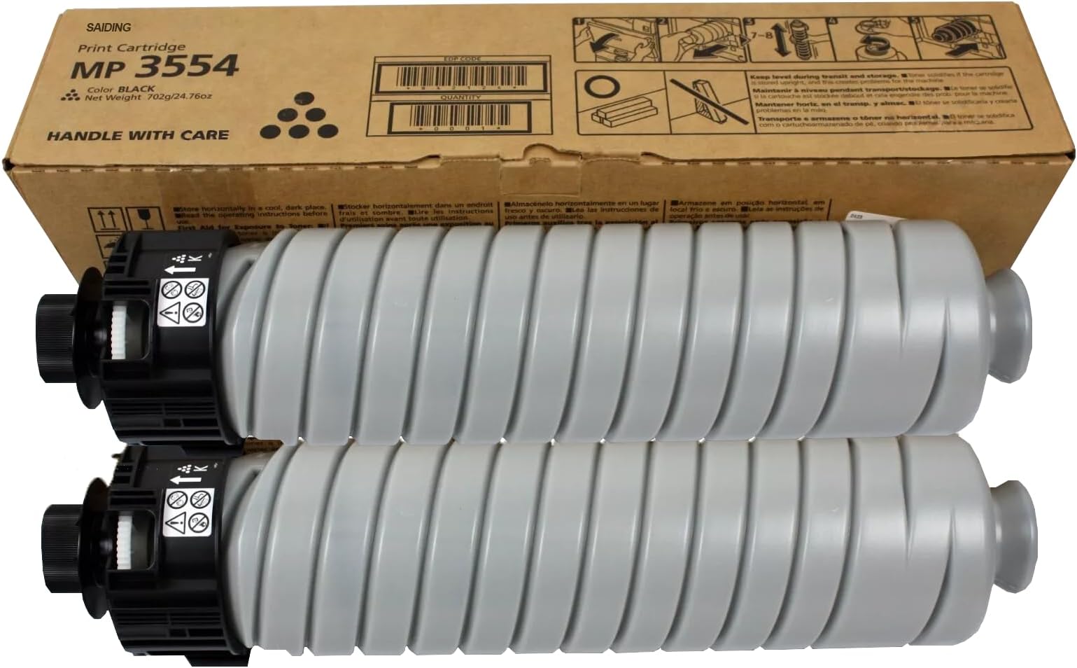 Amazon.com: Ricoh 842124 Black Toner Cartridge 2-Pack for MP 2554, 3054, 3554 : Office Products