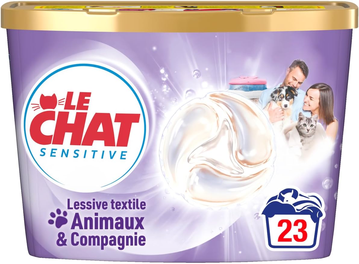 Le Chat Lessive en Capsule 4 en 1, Sensitive Animaux et Compagnie ...