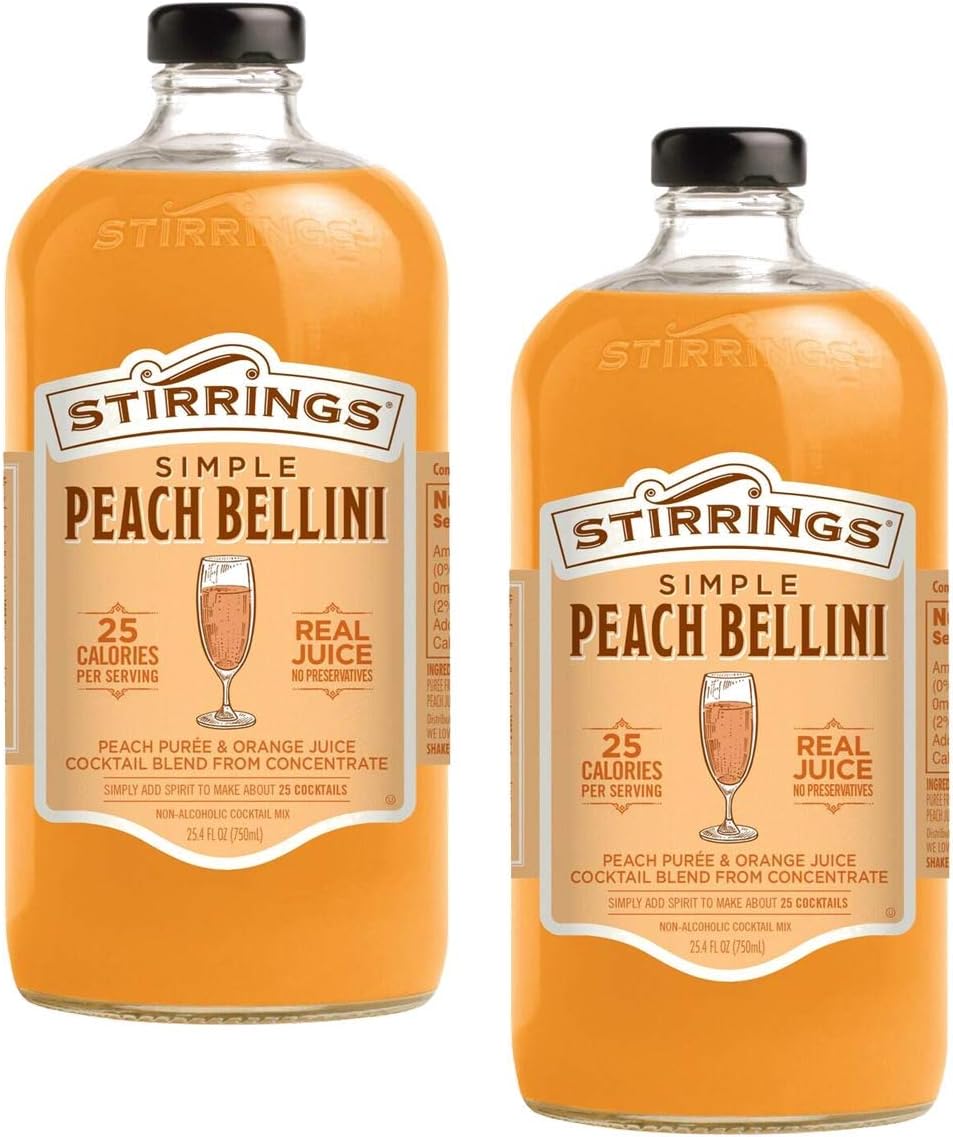 Amazon.com : Stirring Simple Peach Bellini Non-Alcoholic Cocktail Mix ...
