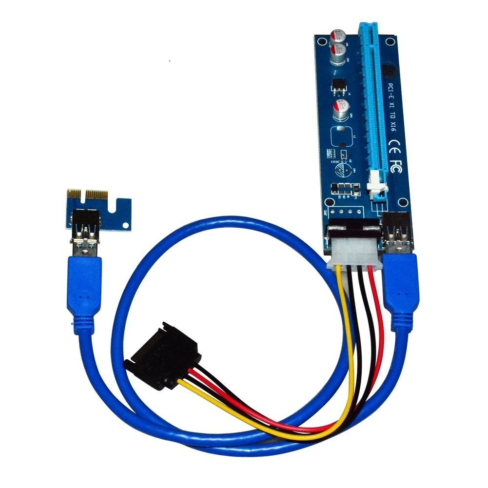 Buy 1-Pack PCI-E 1x to 16x Powered Riser Adapter Card with 60CM High ...