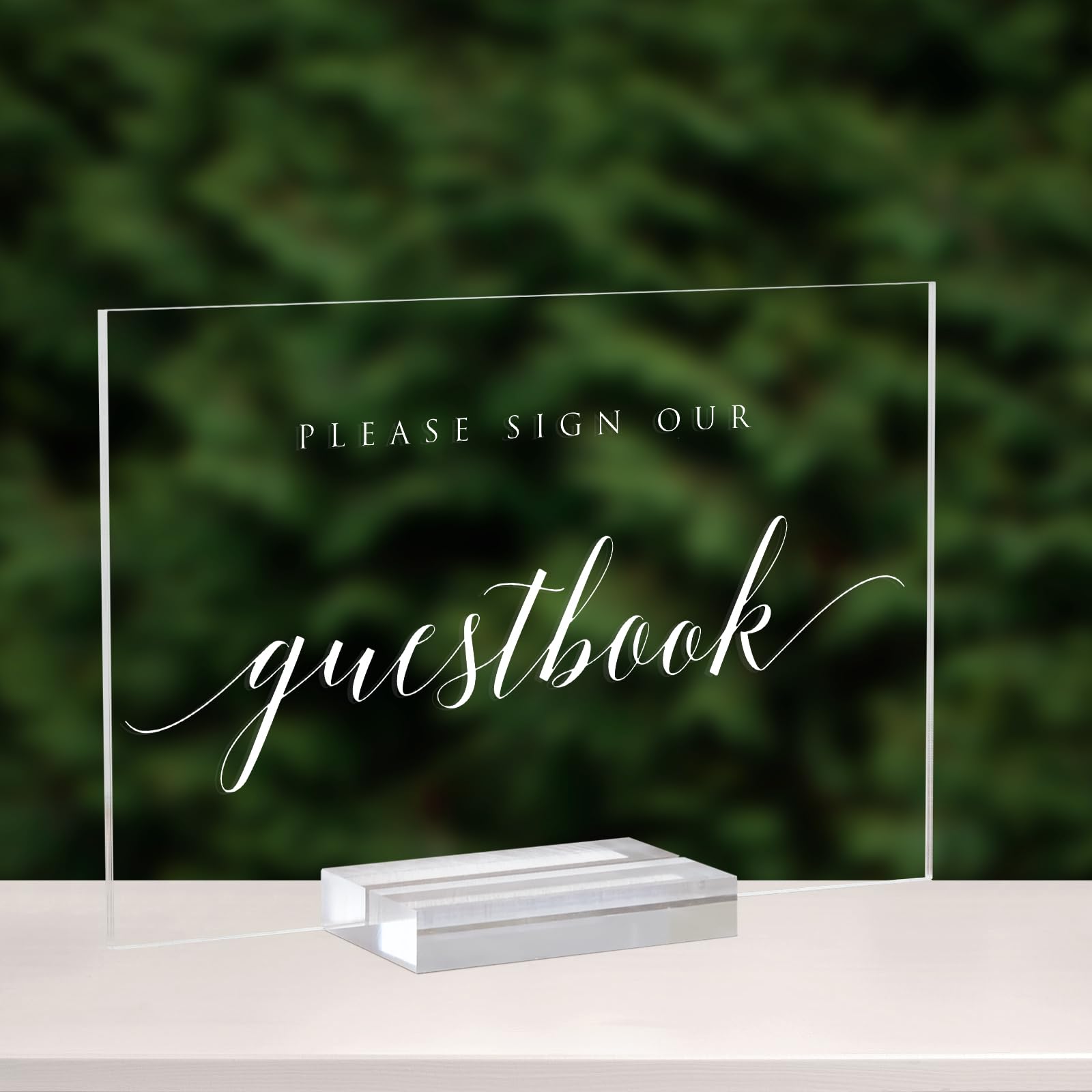 Snapklik.com : Clear Guest Book Sign For Wedding- 5x 7 Inch Clear ...