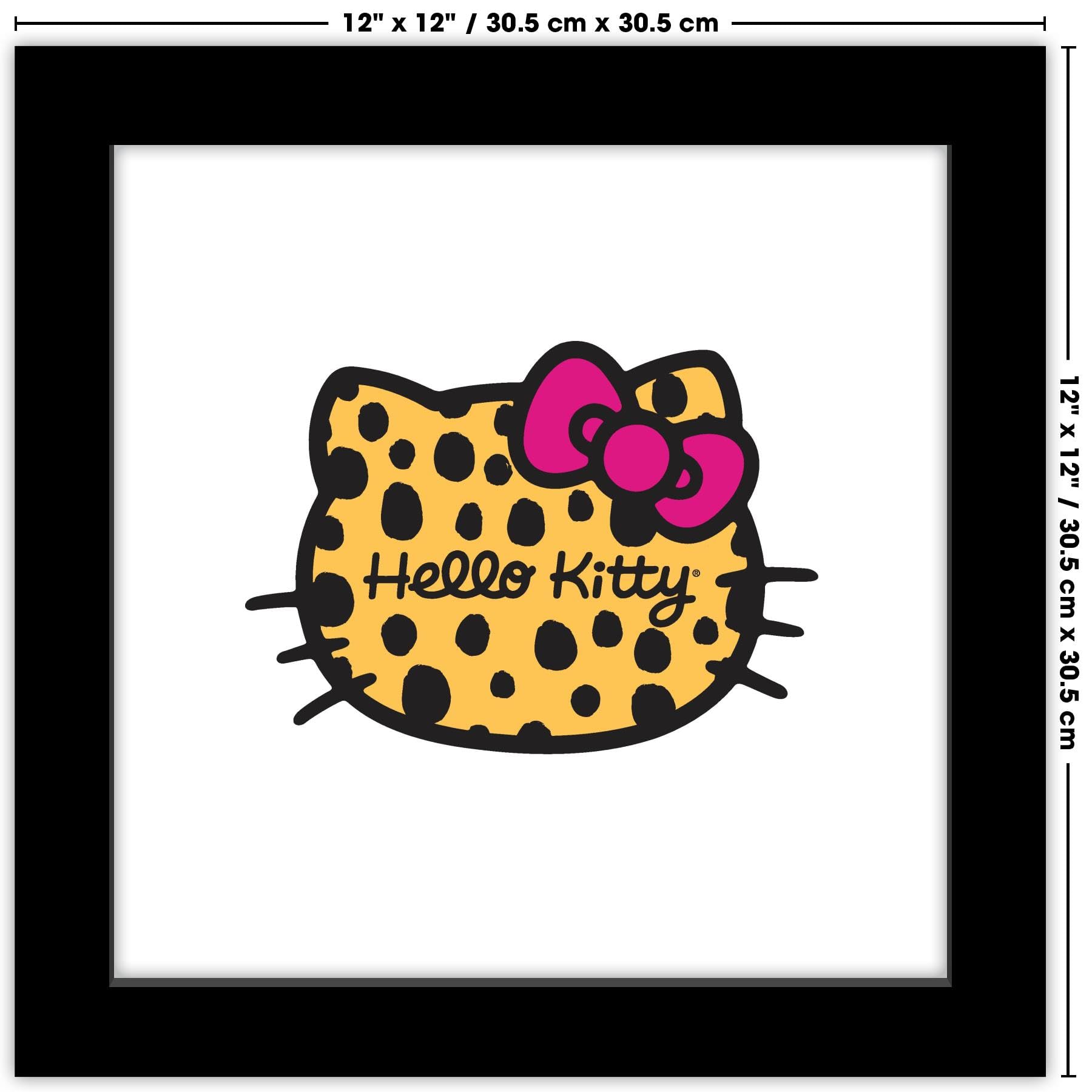Printable Hello Kitty Face Hello Kitty Gold Foil Art Print Pink Wall