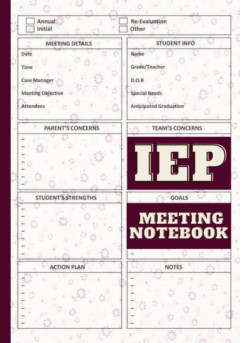 IEP Meeting Notes Notebook: An IEP Notes Sheet for the Special ...