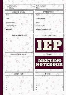 IEP Meeting Notes Notebook: An IEP Notes Sheet for the Special ...