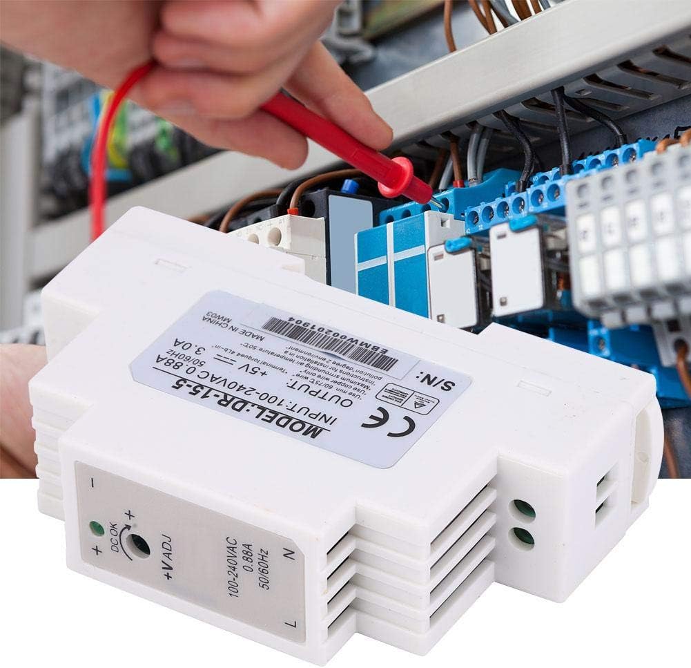 Amazon.com: DIN Rail Power Supply, 5V Switching Power Supply,DR-15-5 ...