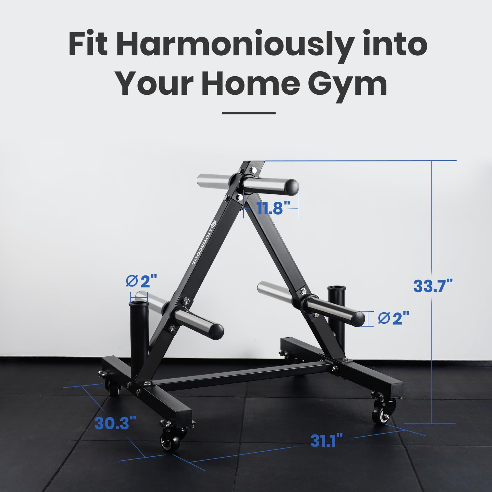 Snapklik.com : LIONSCOOL 2-Inch Olympic Weight Plate Tree And 2 Barbell ...
