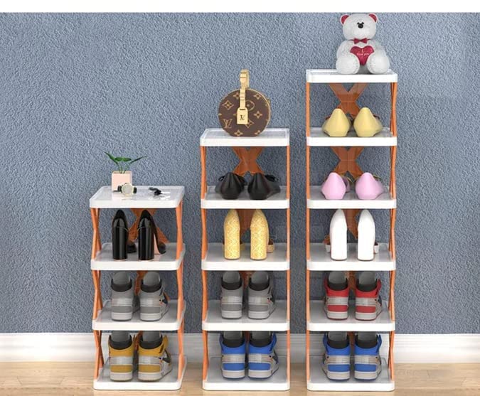 Krusarth 6 Layer Shoe Rack Design Lightweight Adjustable Plastic ...