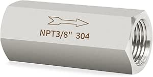 ChillWaves 304 Stainless Steel In-Line Siamese Check Valve 3/8" NPT ...