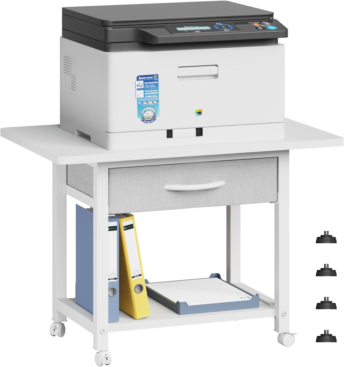 Amazon.com: ETELI Printer Stand White Printer Table for Home Office 3 ...