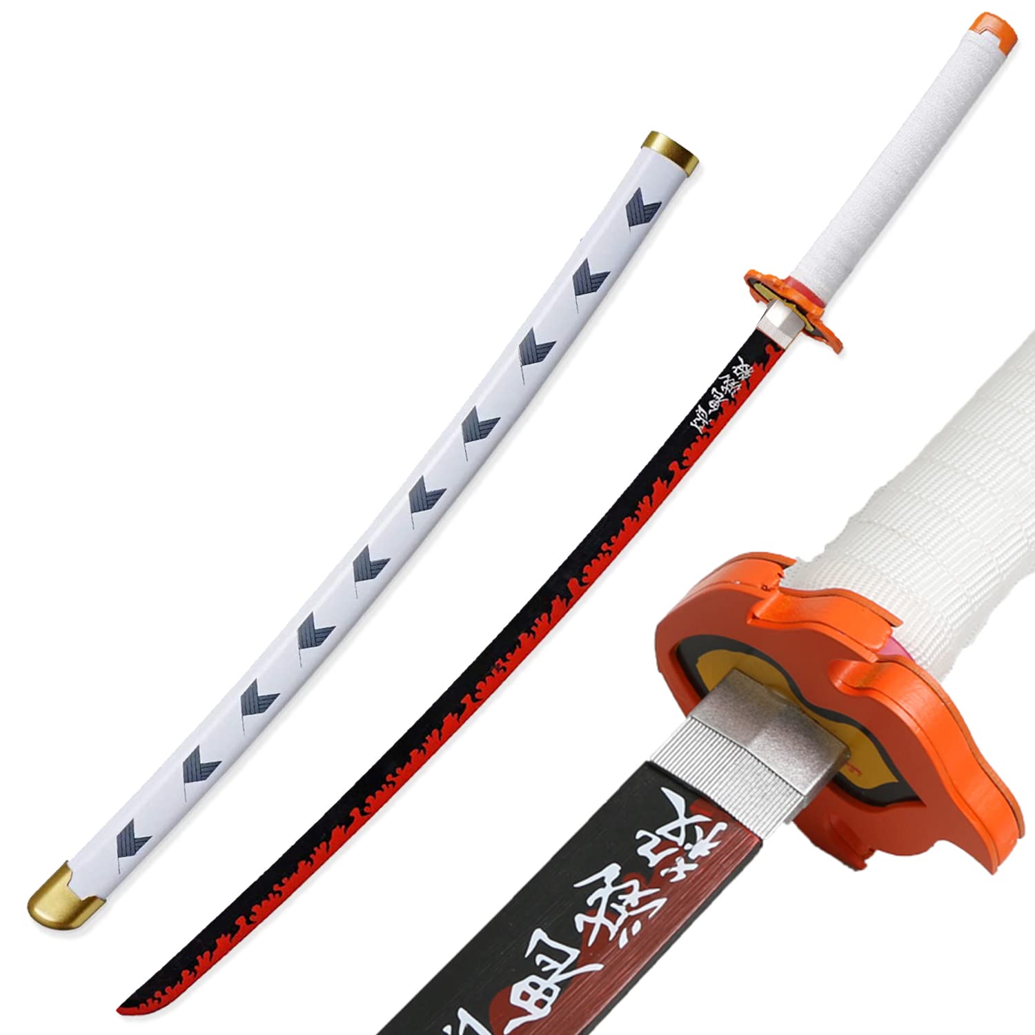 Anime Samurai Cosplay Sword Demon Slayer Rengoku Kyoujurou Bamboo Blade ...