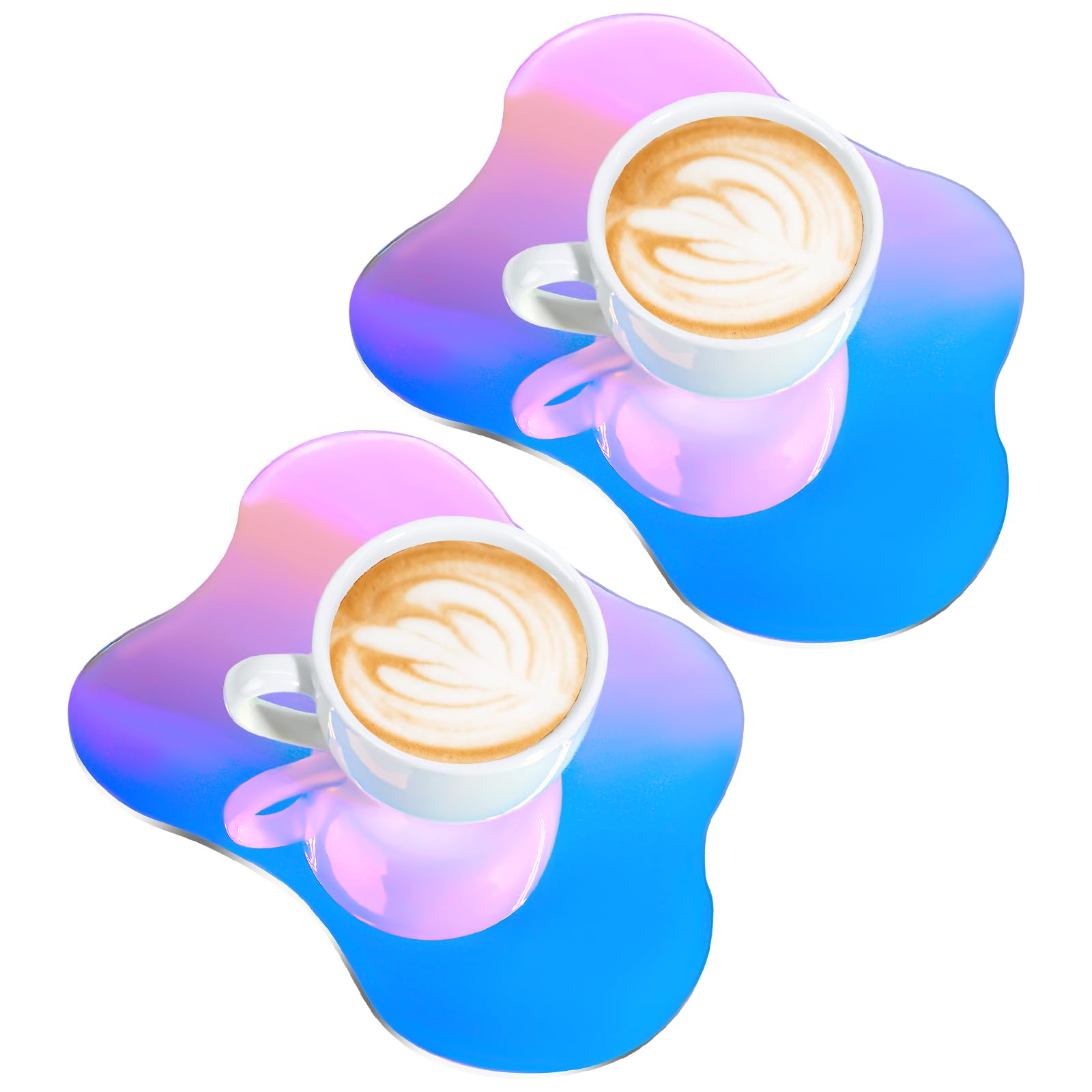 Amazon.com: 2 Packs Acrylic Coaster, Transparent Coaster for Desk ...