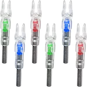 Amazon.com : 6PCS-New S Lighted Nock for Arrows with .244/6.2mm Inside Diameter Led Nocks with ...