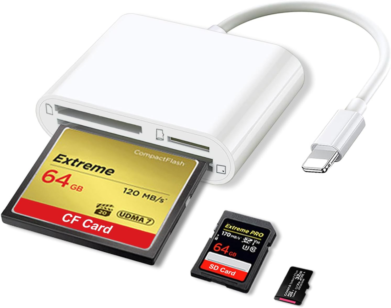 Amazon.com: Multi Card Reader for SD, CF, XD, Micro SD, MS Cards, 5 in ...