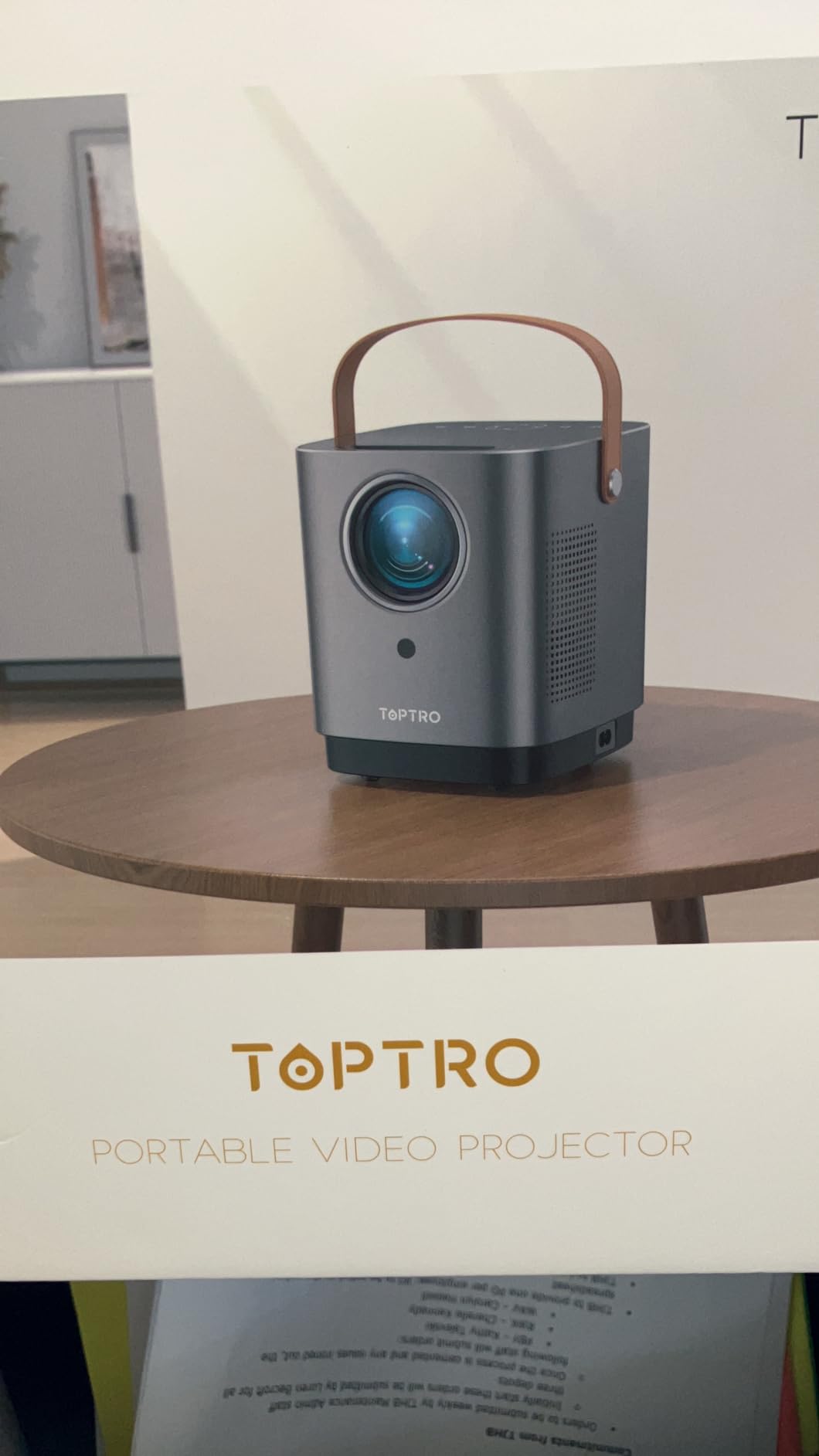 TOPTRO TR23 Mini Projector, 5G WiFi Bluetooth Projector 1080P Supported ...