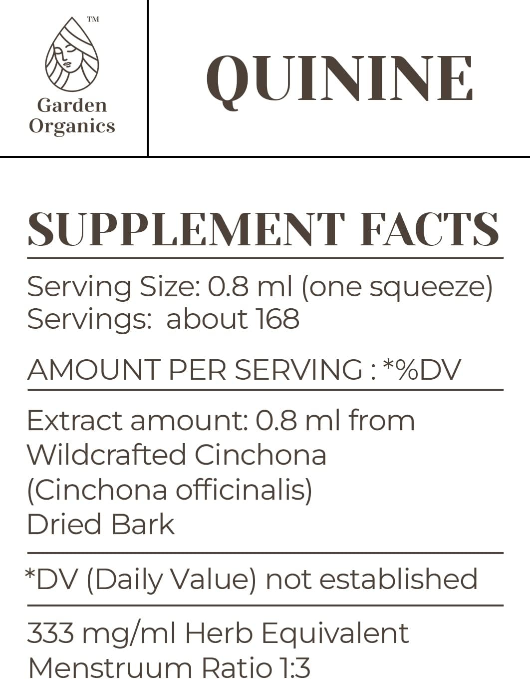Garden s – Extracto de quinina sin alcohol, corteza seca de Cinchona ...