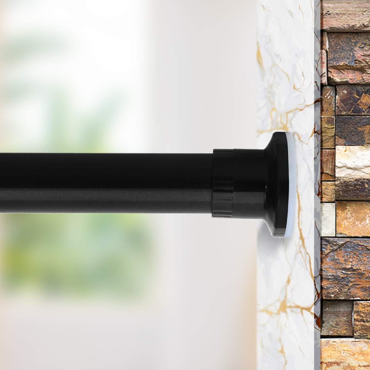 Honest Room Divider Tension Rod, Premium Curtain Tension Rods,No ...