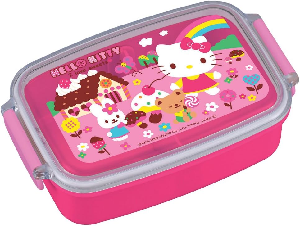 Amazon.com: Hello Kitty Lunch Box | OBENTO BOX | PL-1R ( Japanese ...