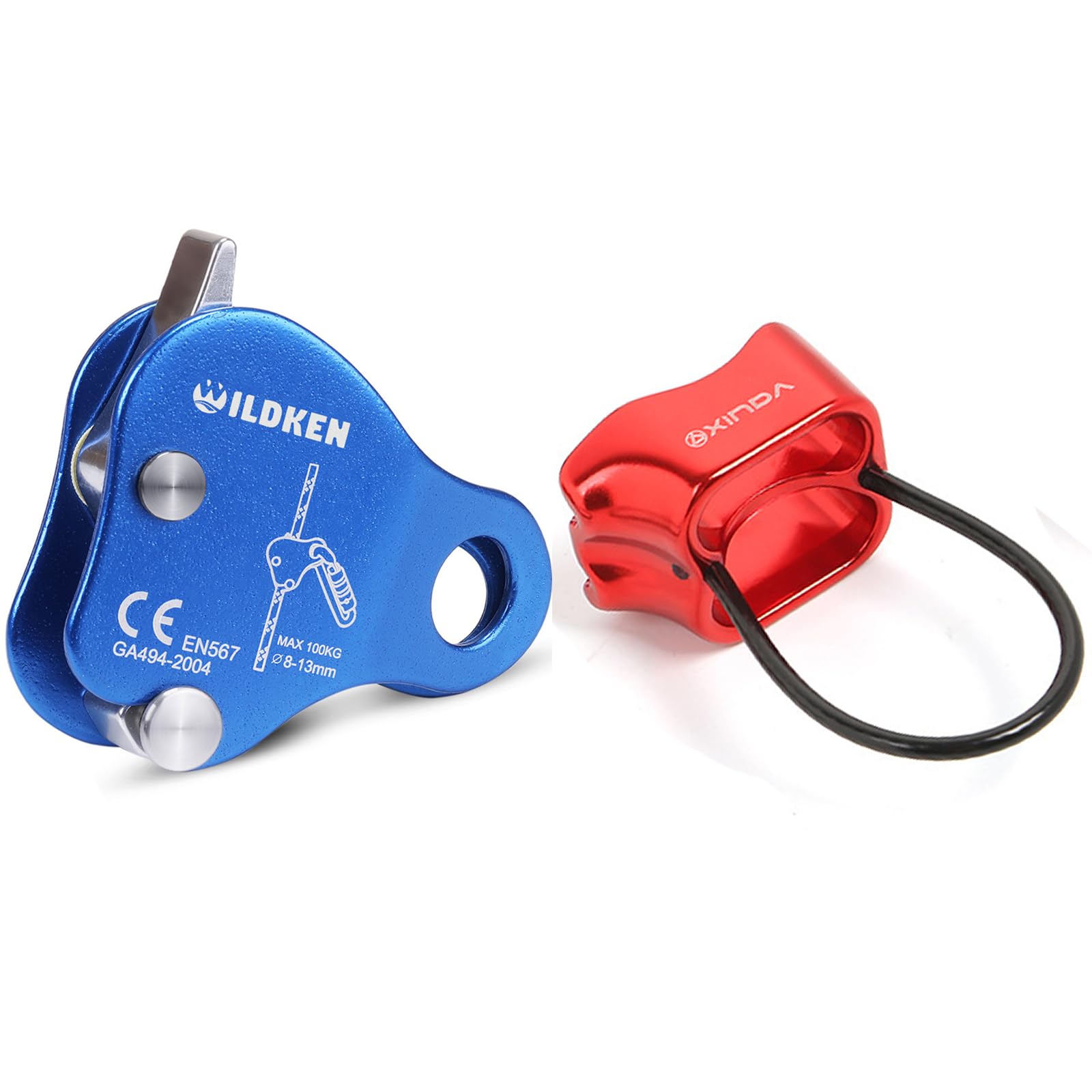 Amazon.com : WILDKEN Climbing Ascender Descender Fall Protection Belay ...